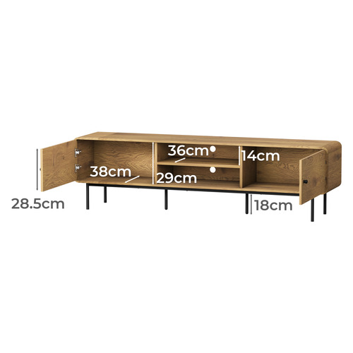 LivingFusion Ashbourne 180cm Entertainment TV Unit | Temple & Webster