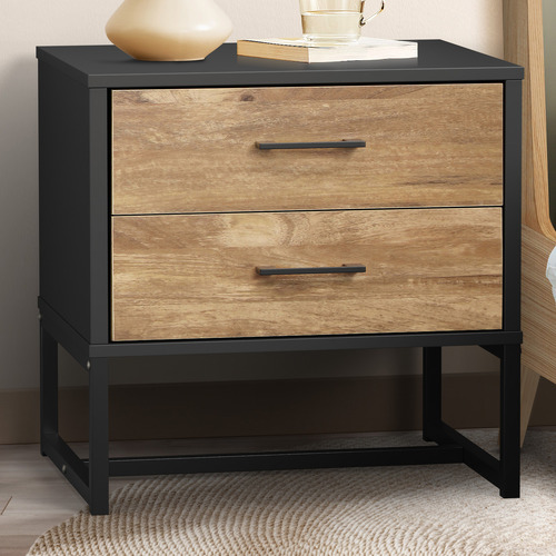 LivingFusion Xyla 2 Drawer Bedside Table | Temple & Webster