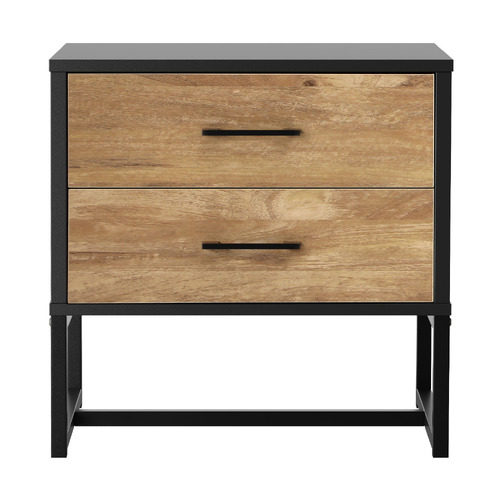 LivingFusion Xyla 2 Drawer Bedside Table | Temple & Webster