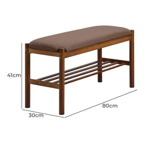 LivingFusion 80cm Idris Shoe Storage Bench | Temple & Webster