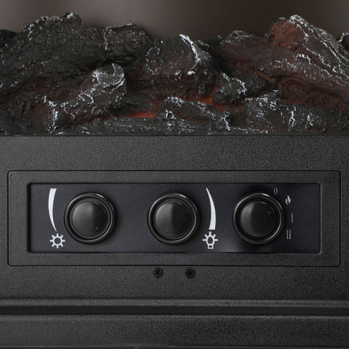 Maura 2000W Black Electric Fireplace Heater | Temple & Webster