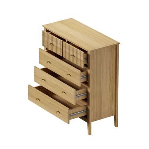 LivingFusion Hilda 5 Drawer Chest | Temple & Webster