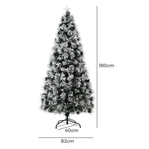 LivingFusion 180cm Holly Evergreen LED Christmas Tree | Temple & Webster