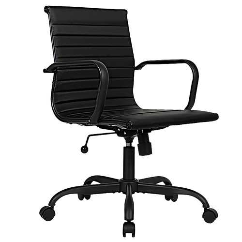 Adam Mid Back PU Leather Executive Office Chair | Temple & Webster