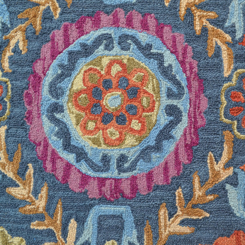 Boulevarde Rugs Blue Vine Hand-Tufted Wool Rug | Temple & Webster