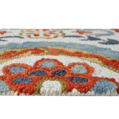 Boulevarde Rugs Ivory Vine Hand-Tufted Wool Rug | Temple & Webster