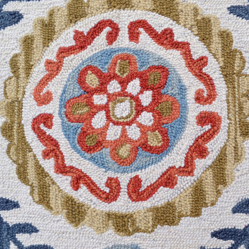 Boulevarde Rugs Ivory Vine Hand-Tufted Wool Rug | Temple & Webster