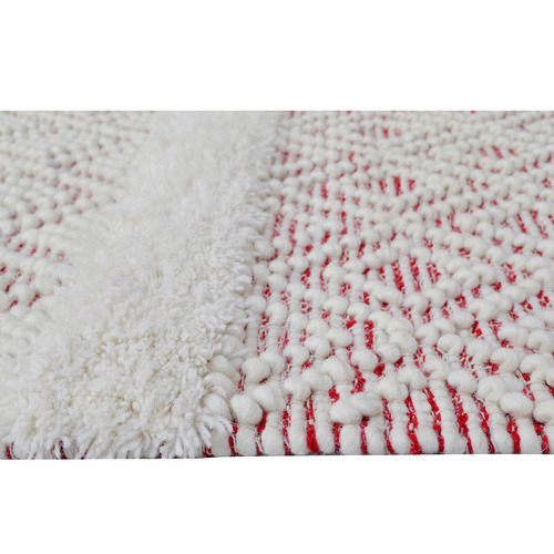 Boulevarde Rugs Red Aura Flat-Woven Wool Rug | Temple & Webster