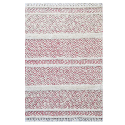 Boulevarde Rugs Red Aura Flat-Woven Wool Rug | Temple & Webster