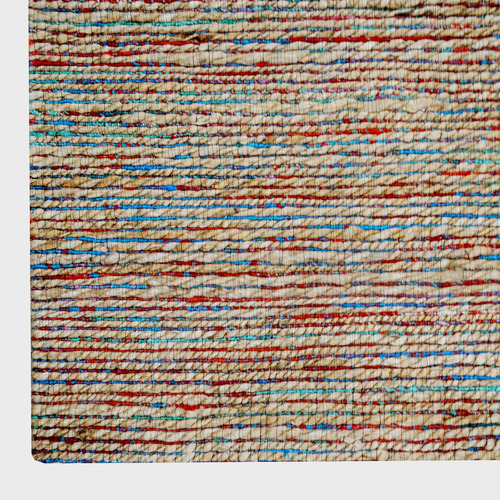 Boulevarde Rugs Natural & Red Kerala Jute-Blend Rug | Temple & Webster