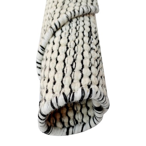 Boulevarde Rugs Black Boondi Hand-Woven Wool Round Rug | Temple & Webster