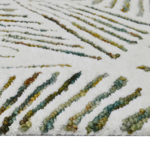 Boulevarde Rugs Green Lines Hand-Tufted Wool Rug | Temple & Webster