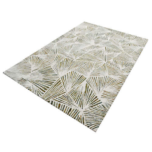 Boulevarde Rugs Green Lines Hand-Tufted Wool Rug | Temple & Webster