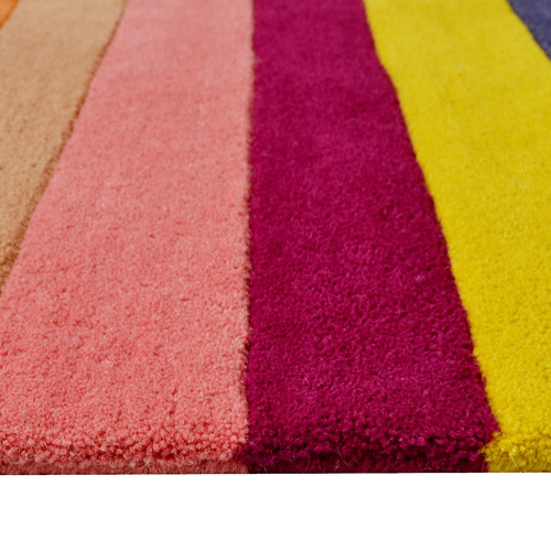 Boulevarde Rugs Multi-Coloured Striped Hand-Tufted Wool Rug | Temple ...