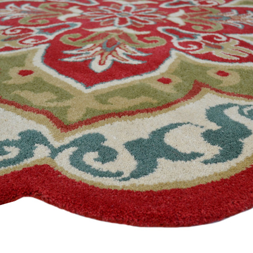 Boulevarde Rugs Red Petals Hand-Tufted Wool Rug | Temple & Webster