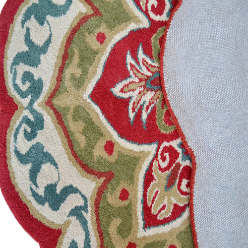 Boulevarde Rugs Red Petals Hand-Tufted Wool Rug | Temple & Webster