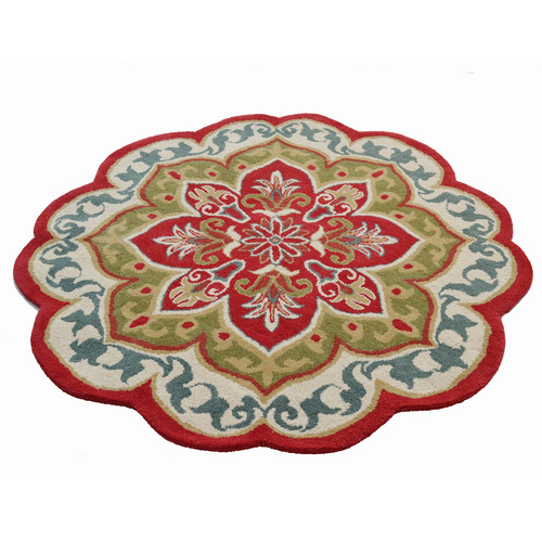 Boulevarde Rugs Red Petals Hand-Tufted Wool Rug | Temple & Webster
