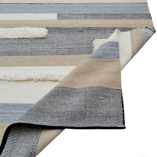 Boulevarde Rugs Striped Lama Hand-Woven Wool Rug | Temple & Webster