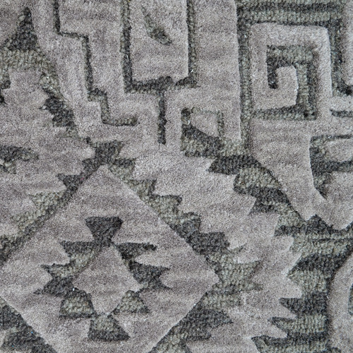 Grey Indra Wool Rug | Temple & Webster