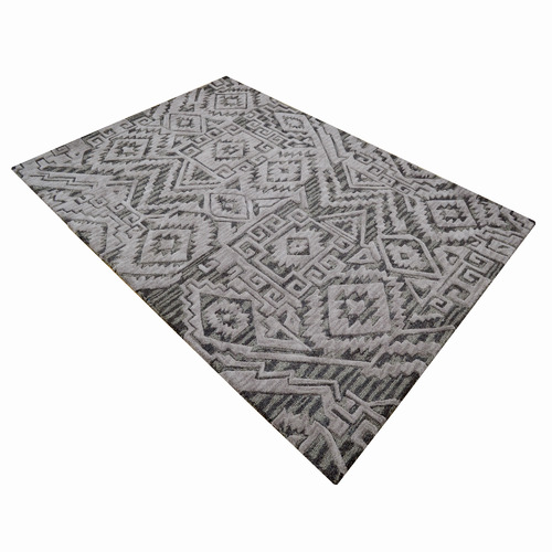 Grey Indra Wool Rug | Temple & Webster