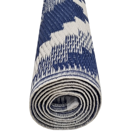 Boulevarde Rugs Blue Chatai Reversible Doormat | Temple & Webster
