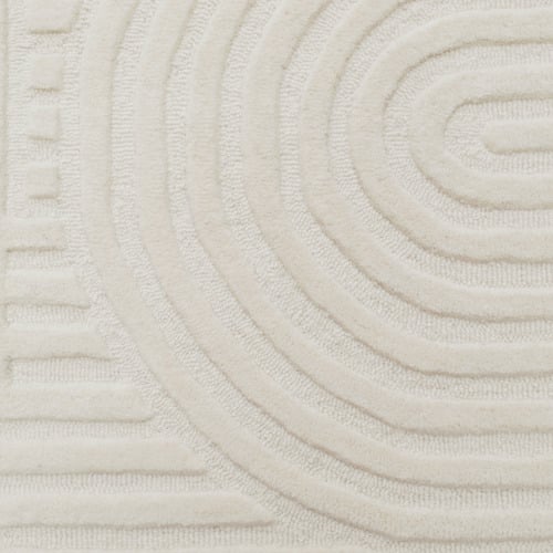 Ivory Pavi Hand-Tufted Wool Runner | Temple & Webster