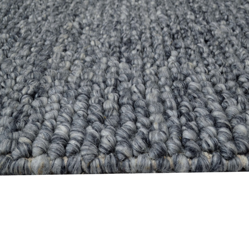 Charcoal Milton Hand-Woven Wool Rug | Temple & Webster