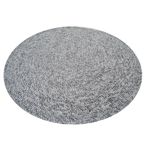 Boulevarde Rugs Grey Orbit Hand-Woven Indoor/Outdoor Round Rug | Temple ...