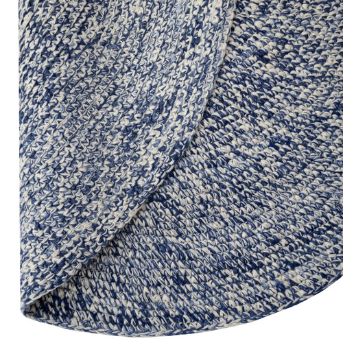 Boulevarde Rugs Ivory & Navy Jadon Indoor/Outdoor Round Rug | Temple ...