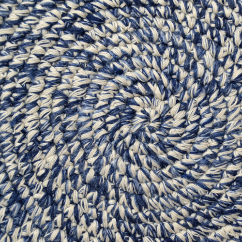 Boulevarde Rugs Ivory & Navy Jadon Indoor/Outdoor Round Rug | Temple ...