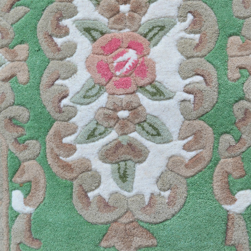 Green Lativa Hand-Tufted Wool Runner | Temple & Webster