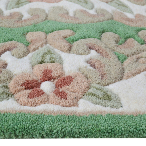Green Lativa Hand-Tufted Wool Runner | Temple & Webster