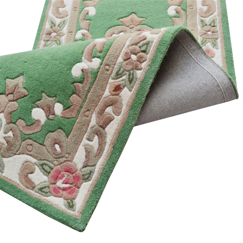 Green Lativa Hand-Tufted Wool Runner | Temple & Webster