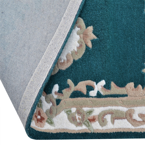 Turquoise Lativa Hand-Tufted Wool Rug | Temple & Webster