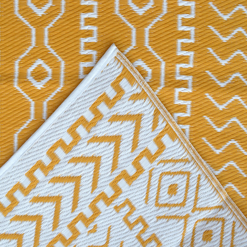 Yellow Fergus Reversible Outdoor Floor Mat | Temple & Webster