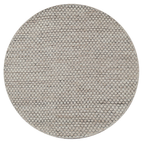 Beige Garry Hand-Woven Wool Round Rug | Temple & Webster