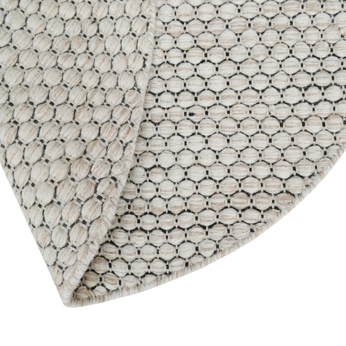Beige Garry Hand-Woven Wool Round Rug | Temple & Webster