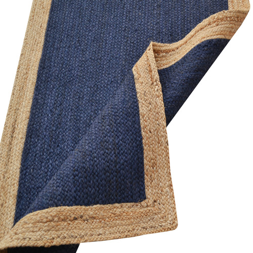 Boulevarde Rugs Navy Blue George Braided Jute Rug | Temple & Webster