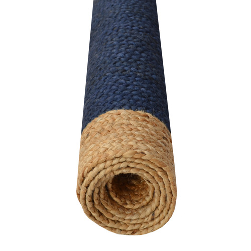 Boulevarde Rugs Navy Blue George Braided Jute Rug | Temple & Webster