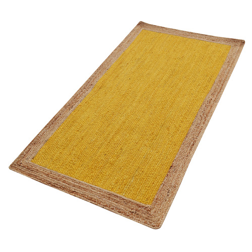 Gold George Braided Jute Rug | Temple & Webster