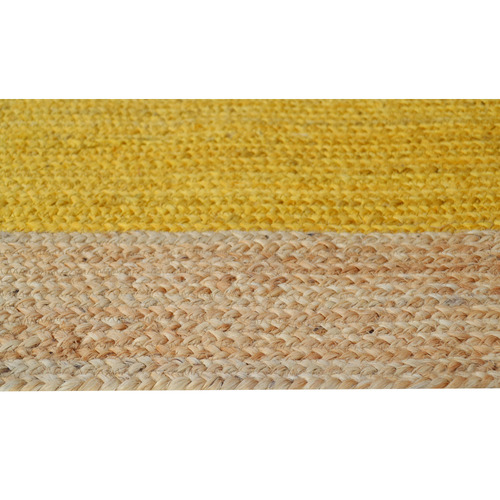 Gold George Braided Jute Rug | Temple & Webster