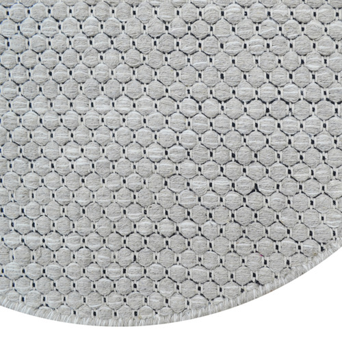 Boulevarde Rugs Silver Zilla Hand-Woven Wool Round Rug | Temple & Webster