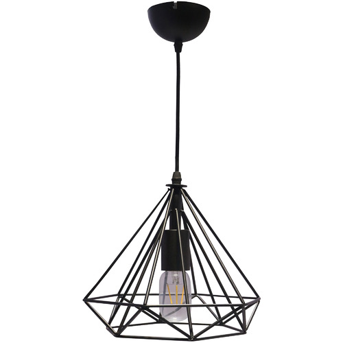 Loft 23 by Temple & Webster Black Dymens Metal Pendant Light
