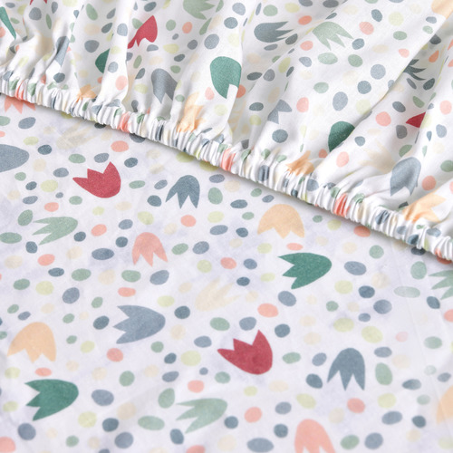 Little Gem Dino Cotton Cot Fitted Sheet | Temple & Webster
