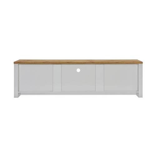 LunaCo. 180cm Natural & Light Grey Leiv TV Unit | Temple & Webster