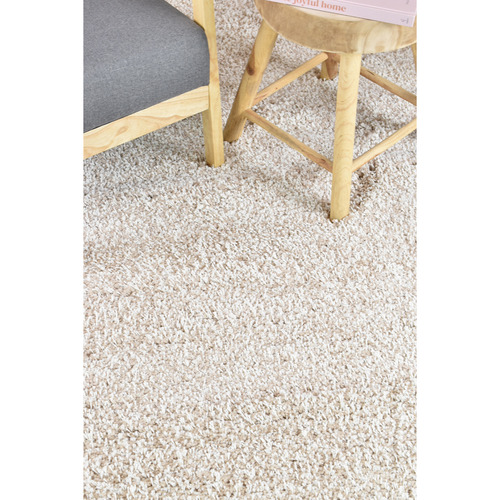 RugDestination Beige Leamon Power-Loomed Rug | Temple & Webster