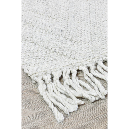 Ivory Tamer Wool & Viscose Rug | Temple & Webster
