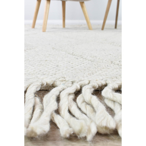 Ivory Tamer Wool & Viscose Rug | Temple & Webster