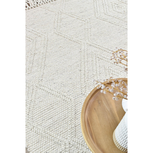 Ivory Tamer Wool & Viscose Rug | Temple & Webster