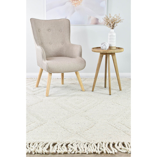 Ivory Tamer Wool & Viscose Rug | Temple & Webster